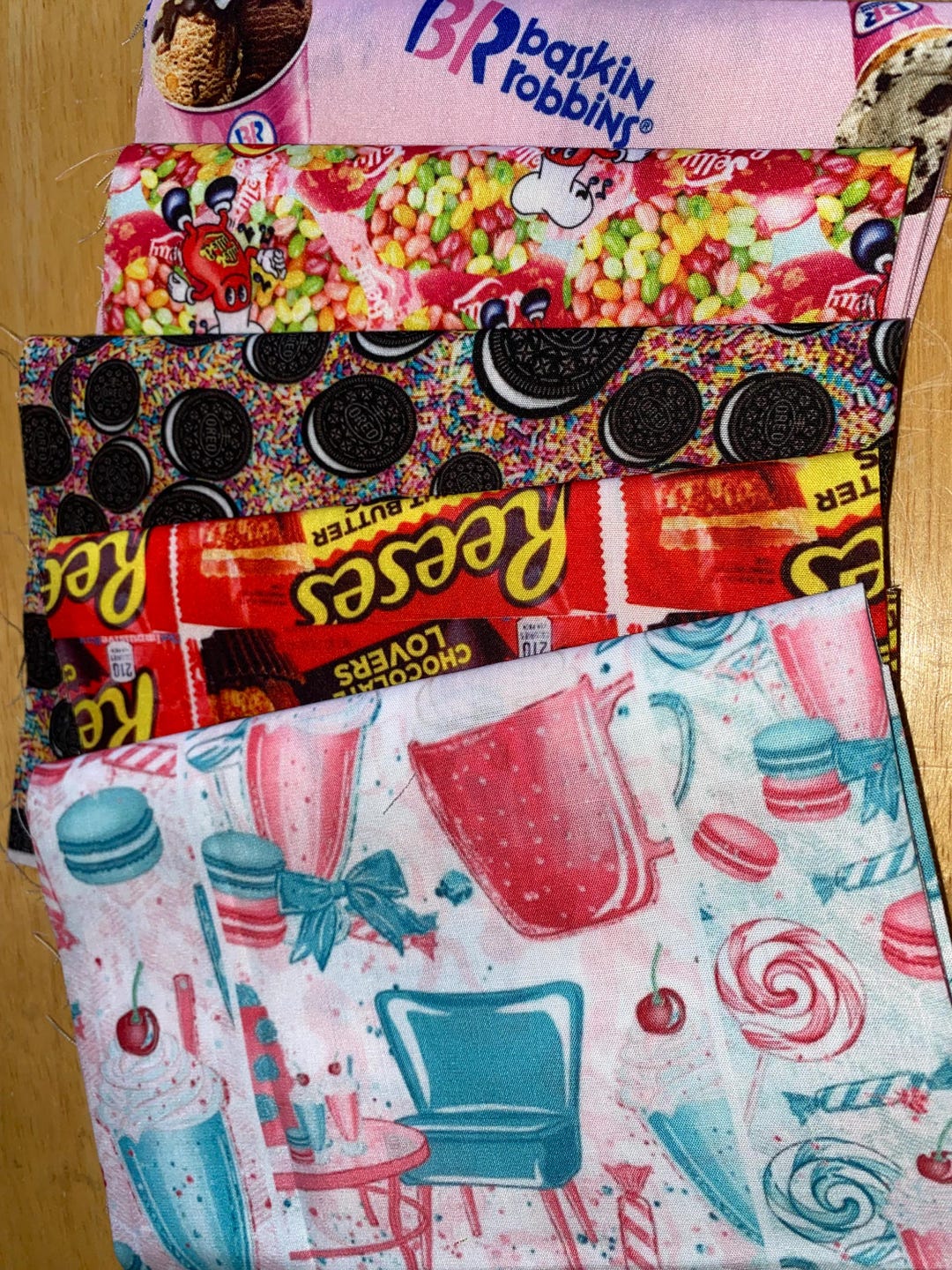 Odd Cuts Cotton Poly Blend Bundle Fabric CANDY SWEETS Customize Your ...