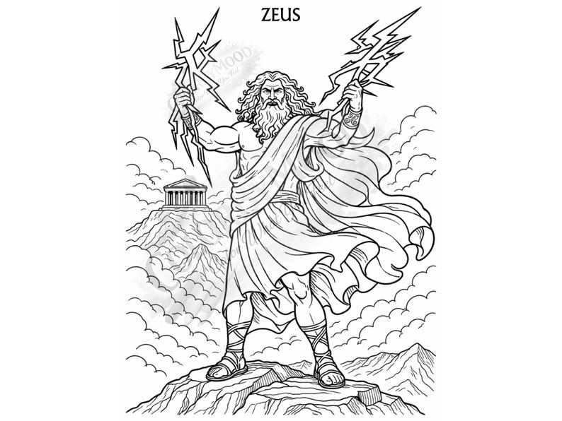 Greek Mythology Coloring Book, Printable Fantasy Mythical Creatures and ...