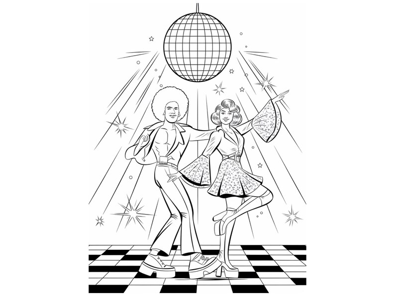 The 1970s Coloring Book Printable PDF – Retro 70s Nostalgia Coloring ...
