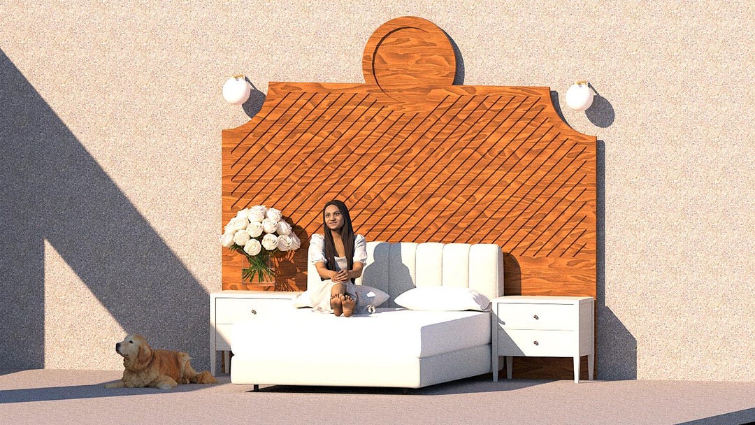 Bed Headboard Cnc Cutting Dxf,production From MDF Material,name and ...