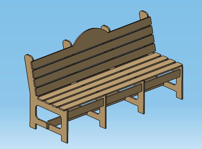 Interlocking Garden Bench CNC Plans – 18mm Birch Plywood Seat – DIY ...
