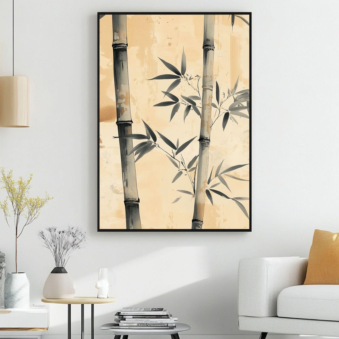 Bamboo Art Print | Minimalist Japandi Wall Decor (digital Download) - Etsy