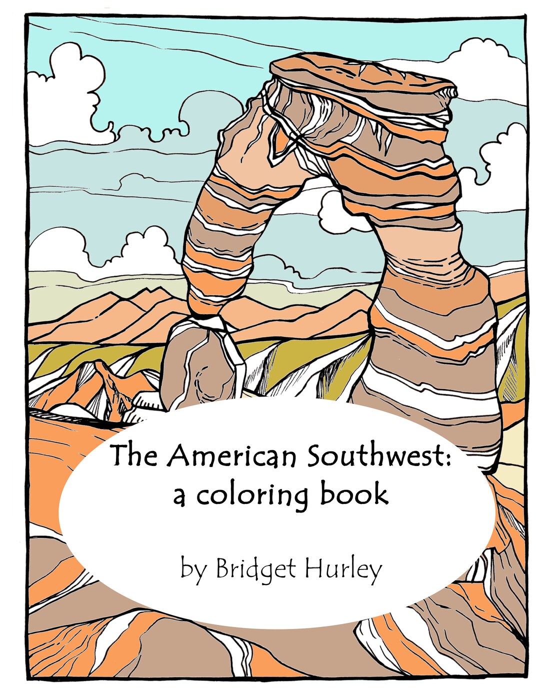 Digital Download Coloring Book, the American Southwest, Adult Coloring ...