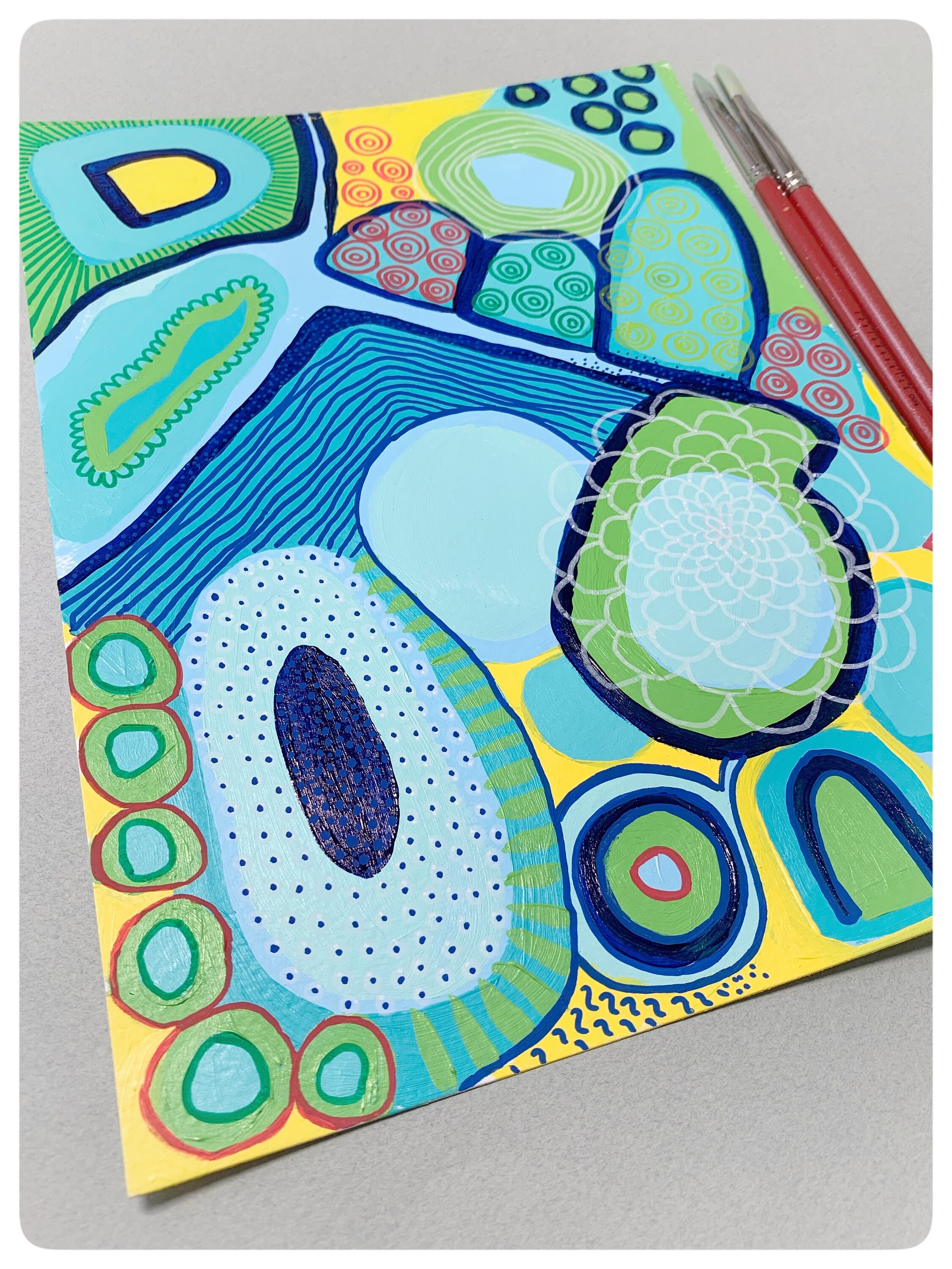 Abstract Marks on Paper Art Original Painting on Paper | Etsy