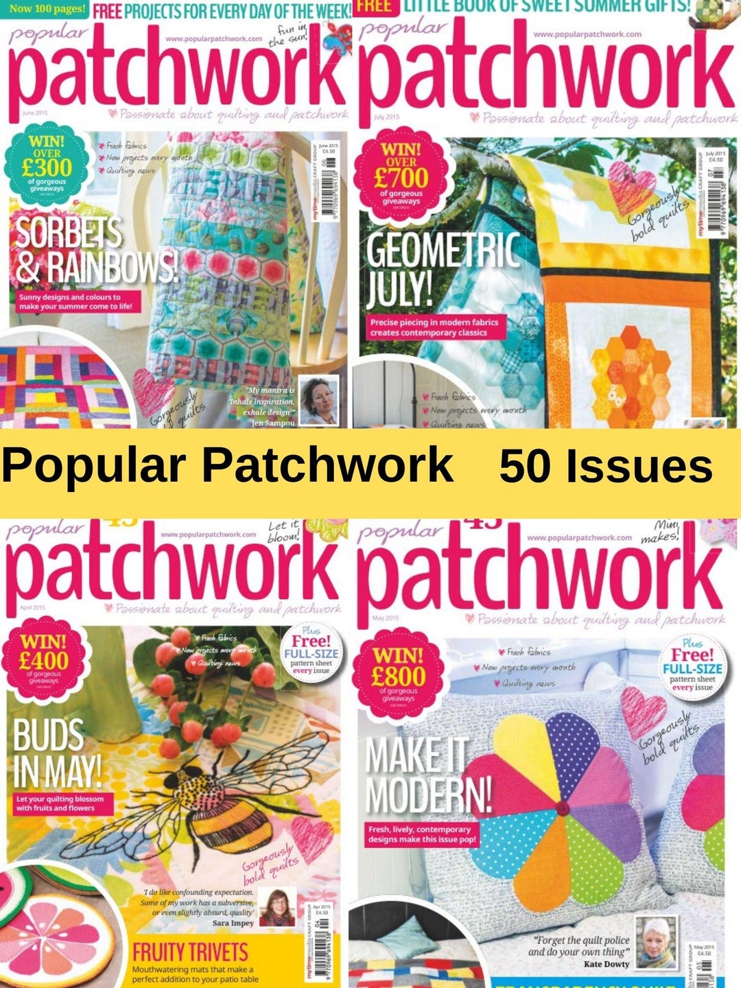 50 Digital Magazines Featuring Beautiful Patchwork Patterns, Quilting ...