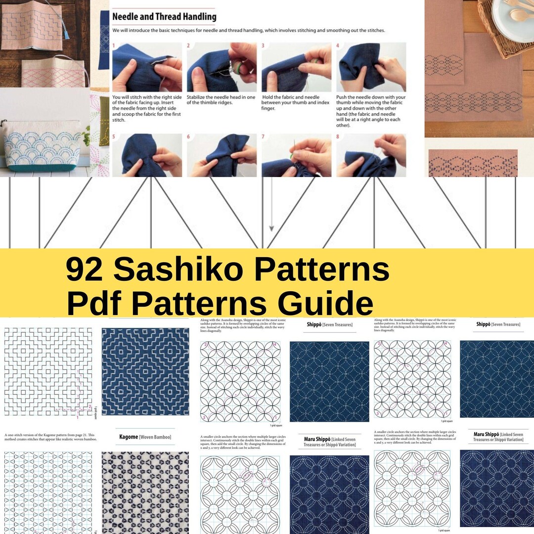 Sashiko Embroidery Patterns Guide - Traditional Japanese Stitching ...