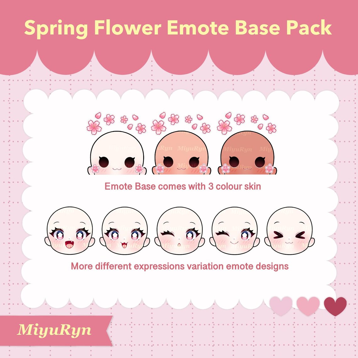 Spring Flower Emote Base: DIY Twitch/discord (PSD, Digital Download) - Etsy