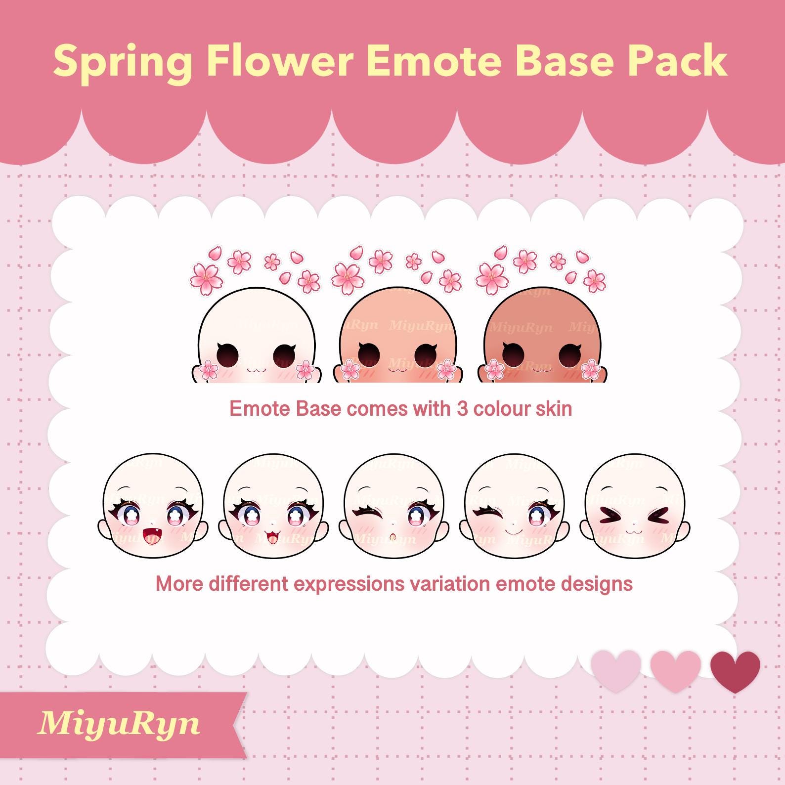 Spring Flower Emote Base: DIY Twitch/discord (PSD, Digital Download) - Etsy