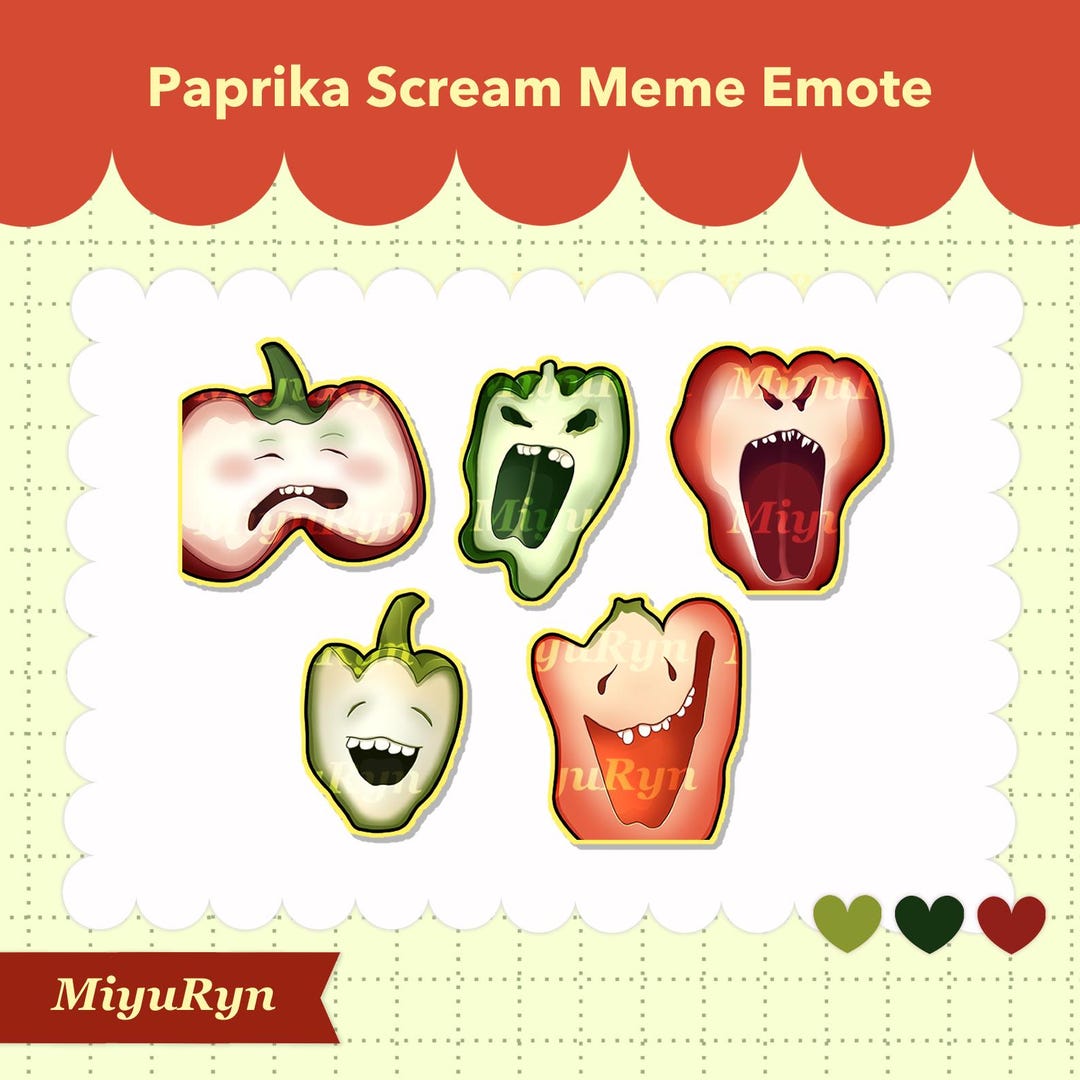 Paprika Scream Meme Emote | Twitch/discord Stream Emotes (PNG) - Etsy