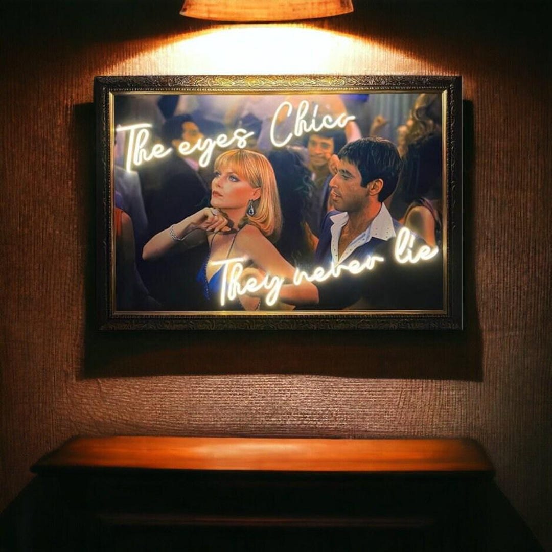 Scarface Movie Neon Painting Art Neon Sign Art Neon Sign Bedroom Neon ...