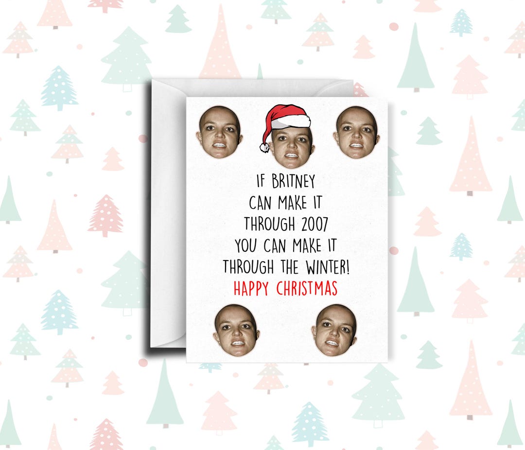 Britney Christmas Card / Britney Spears / LGBT / Santa / Xmas / Gay ...