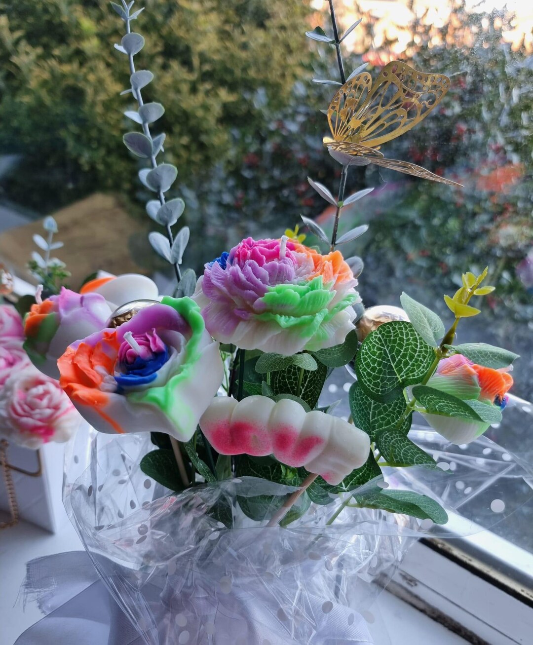 Candle Flower Bouquet - Etsy