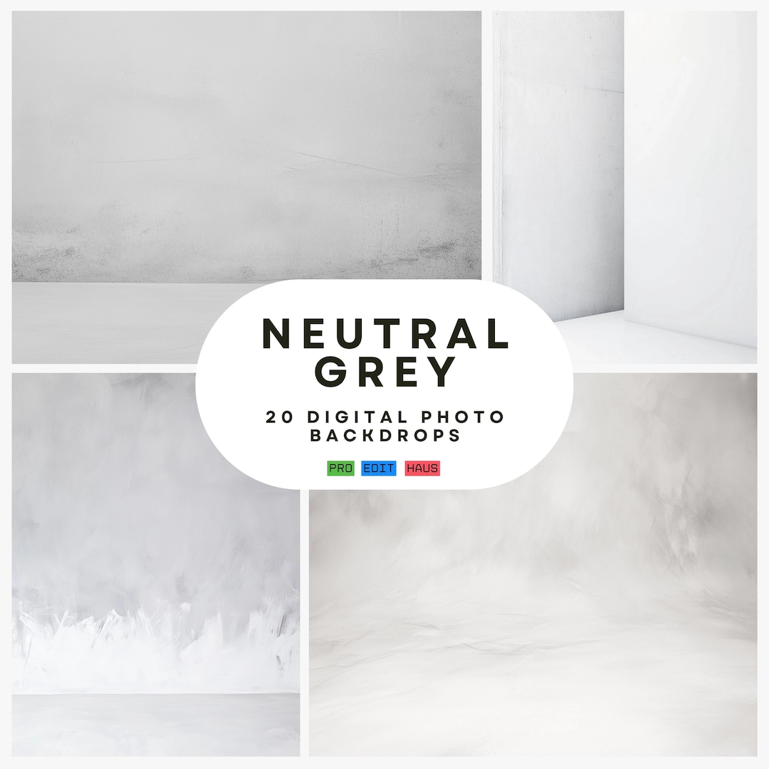 20 Minimal Grey Textures, Neutral Grey, Gray Portrait Studio Backdrop ...