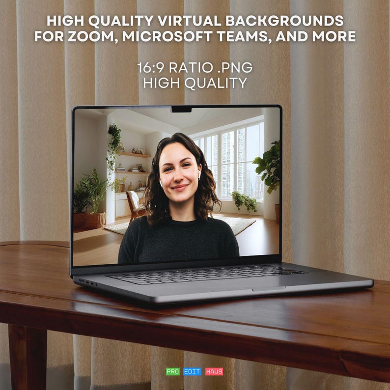 Virtual Background, Microsoft Teams, Zoom Meeting, Aesthetic Pack of 8 ...