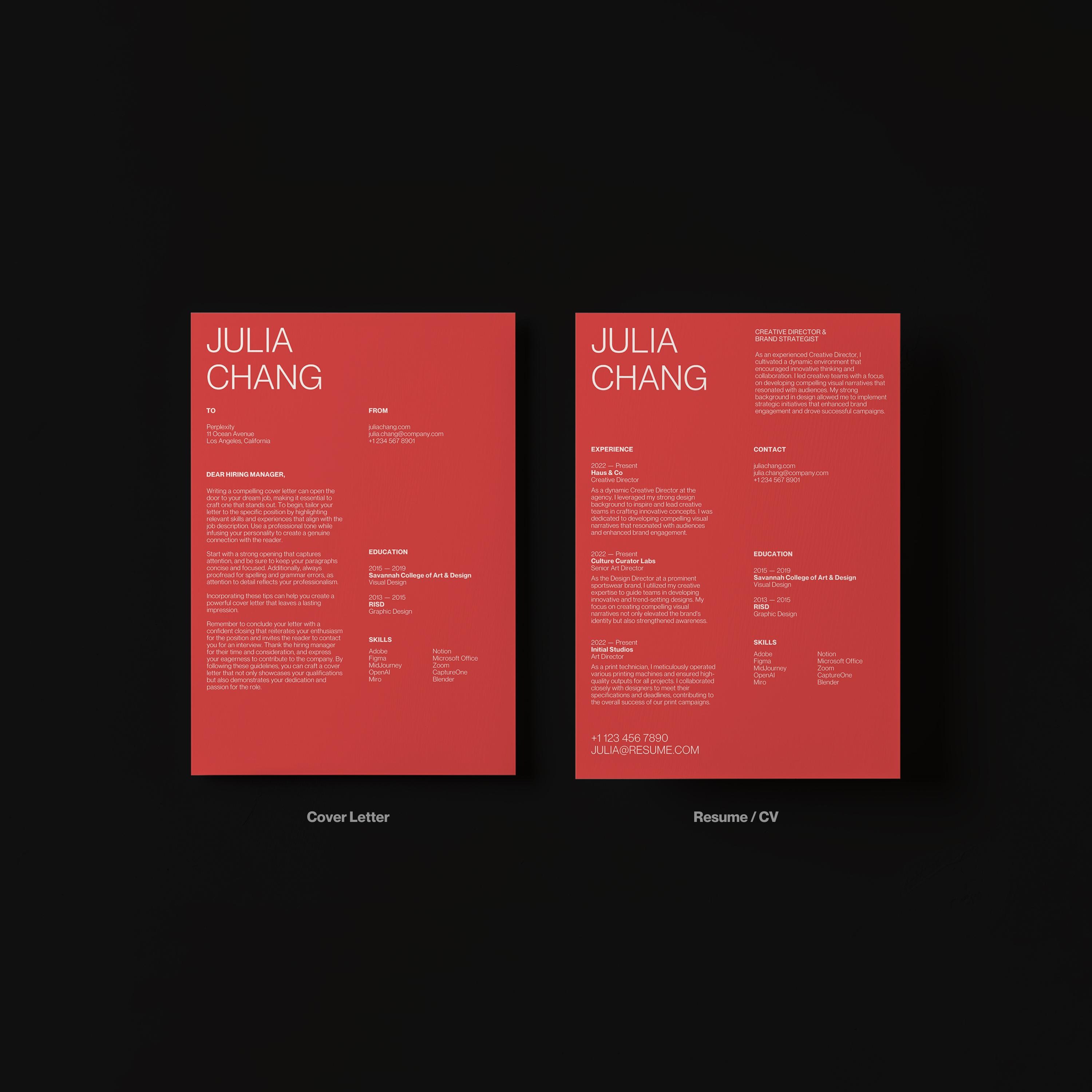 Minimalist Resume Template, Clean Minimalist Resume Template Simple ...
