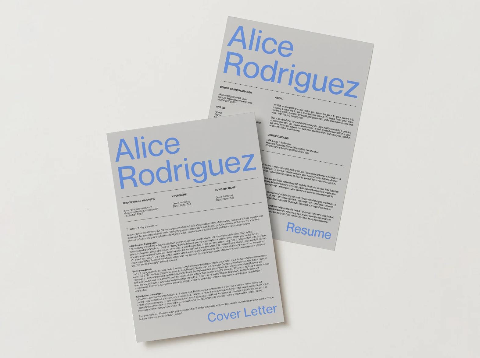 Minimalist Resume Template, Clean Minimalist Resume Template Simple ...