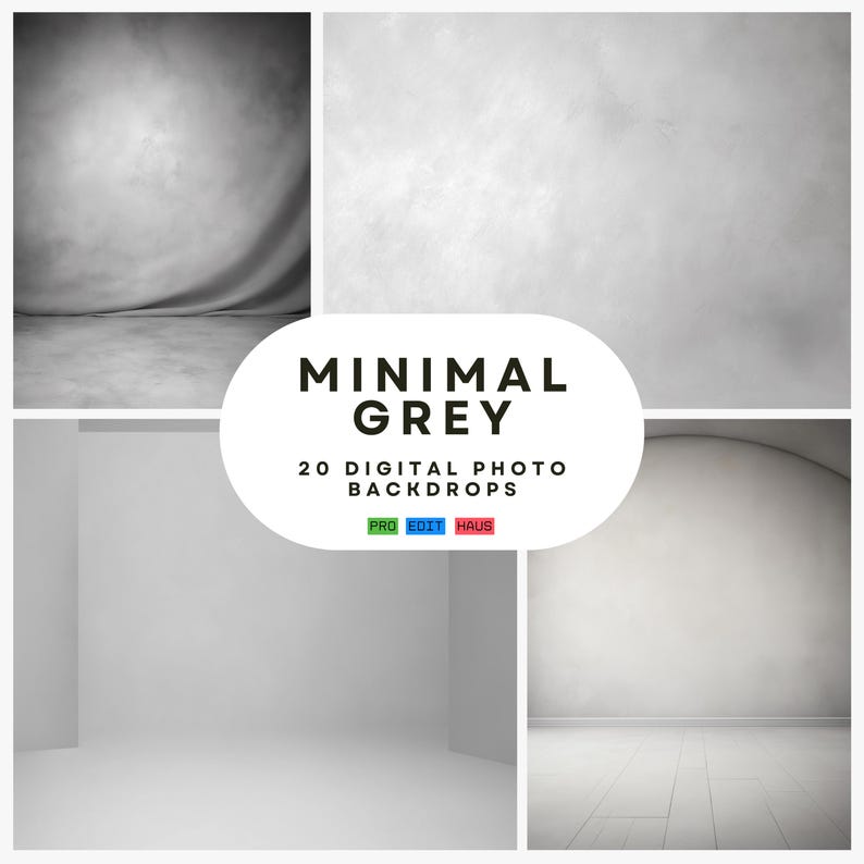 20 Neutral Grey Textures, Portrait Studio Backdrop, Fine Art Textures ...