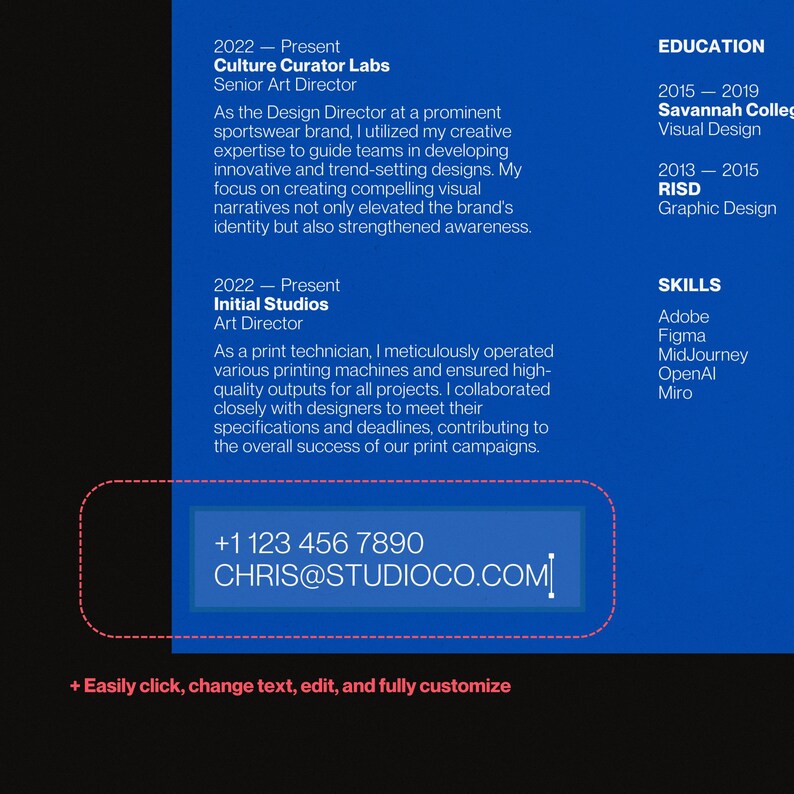 Minimalist Resume Template, Clean Minimalist Resume Template Simple Type Design, ATS Friendly ...