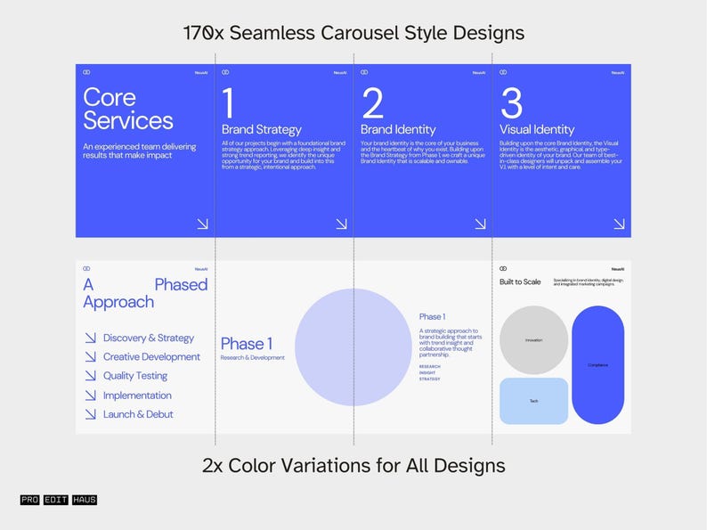 Seamless Instagram Carousel Templates Canva, Business Social Media Post ...