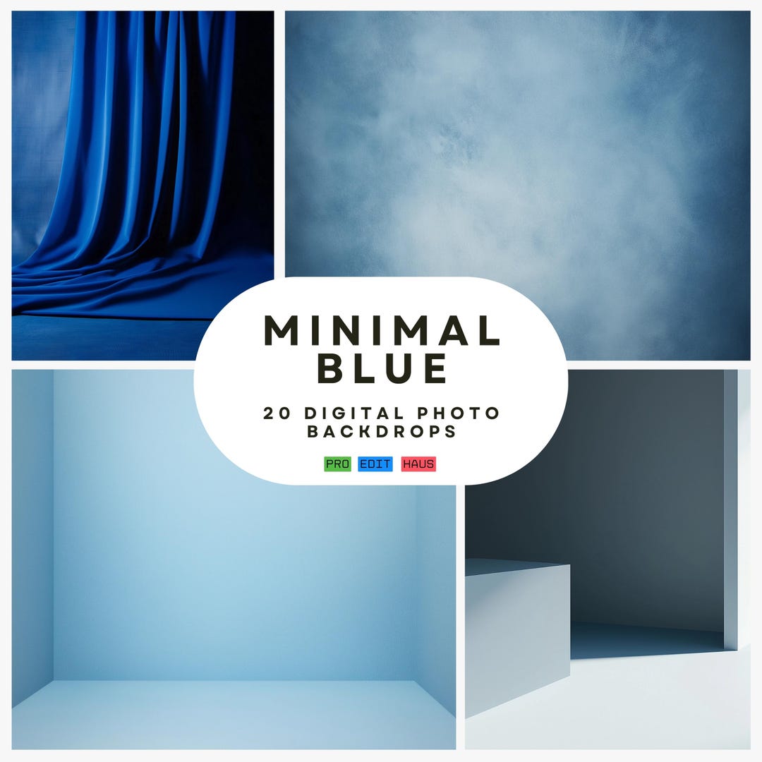 20 Neutral Blue Textures, Portrait Studio Backdrop, Fine Art Textures ...