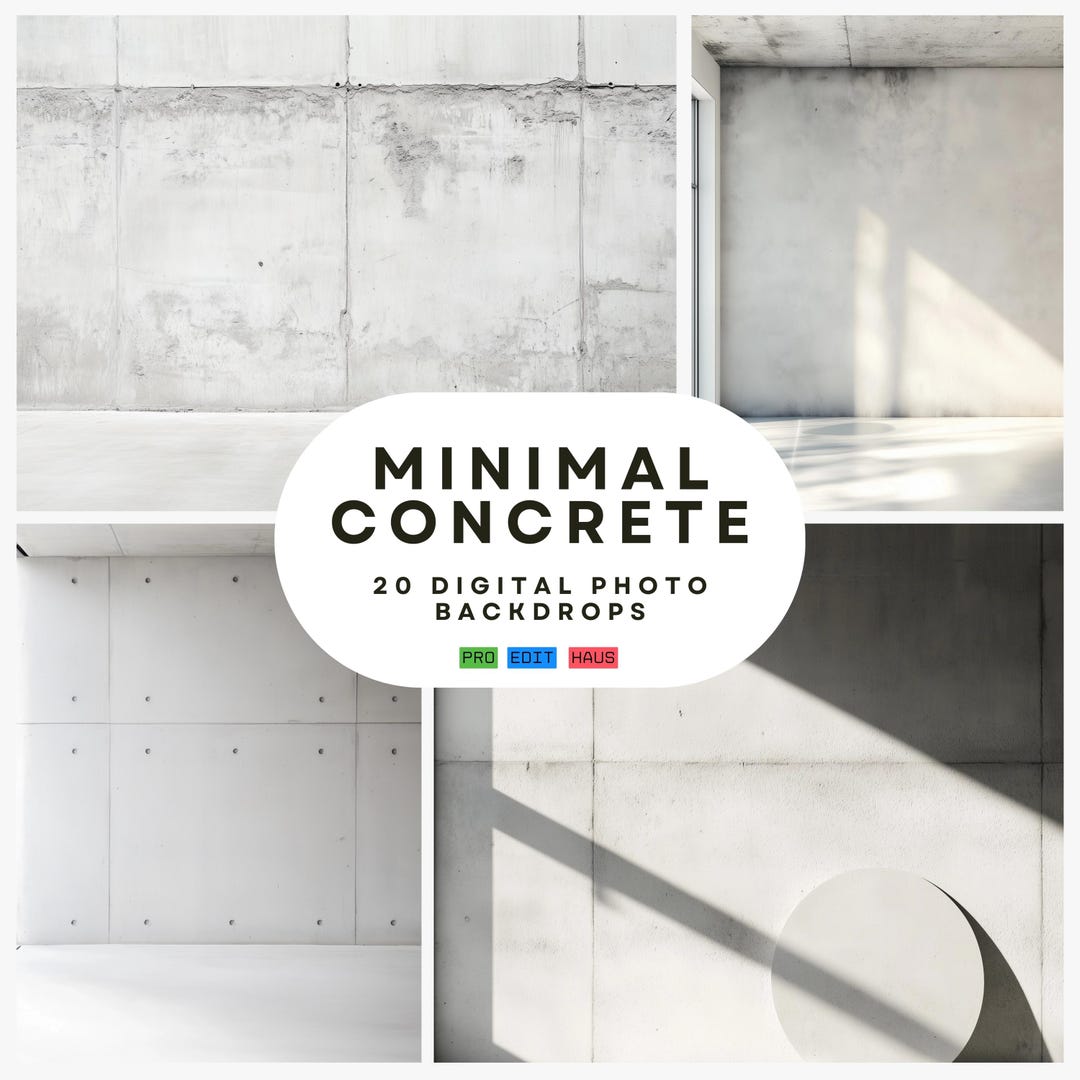 20 Neutral Grey, Minimal Concrete, Portrait Studio Backdrop, Fine Art ...