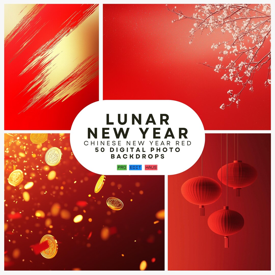 50 CNY Chinese New Year Backgrounds, Red Portrait Studio Backdrop, Fine ...