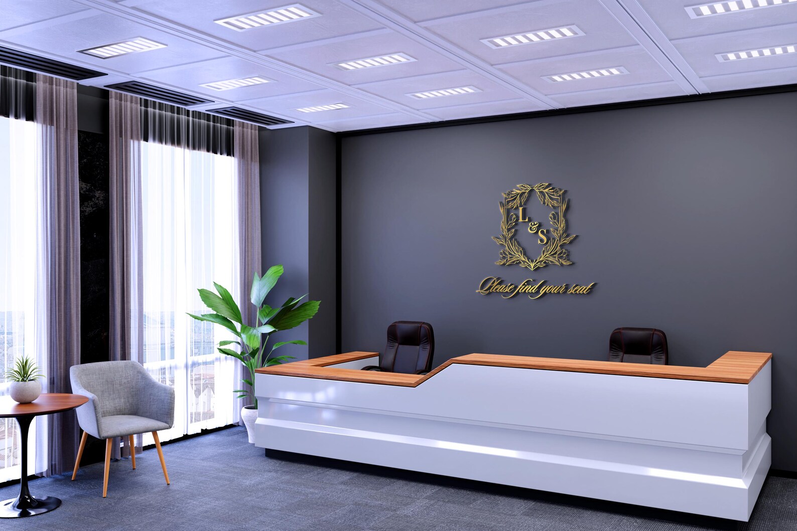 Custom Office Sign, Custom Reception Sign, Custom Lazer Cut Logo, 3D ...