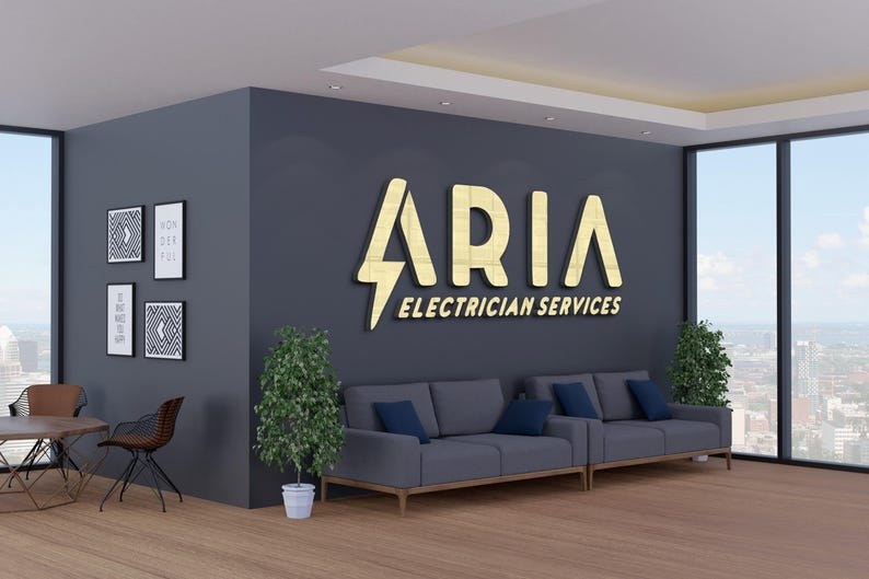 Custom Office Sign, Custom Reception Sign, Custom Lazer Cut Logo, 3D ...