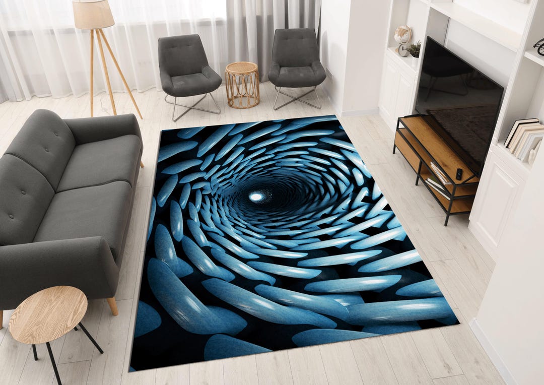 Optical Illusions Rugs, Endless Vortex Rug, Illusion Rug, 3D Vortex ...