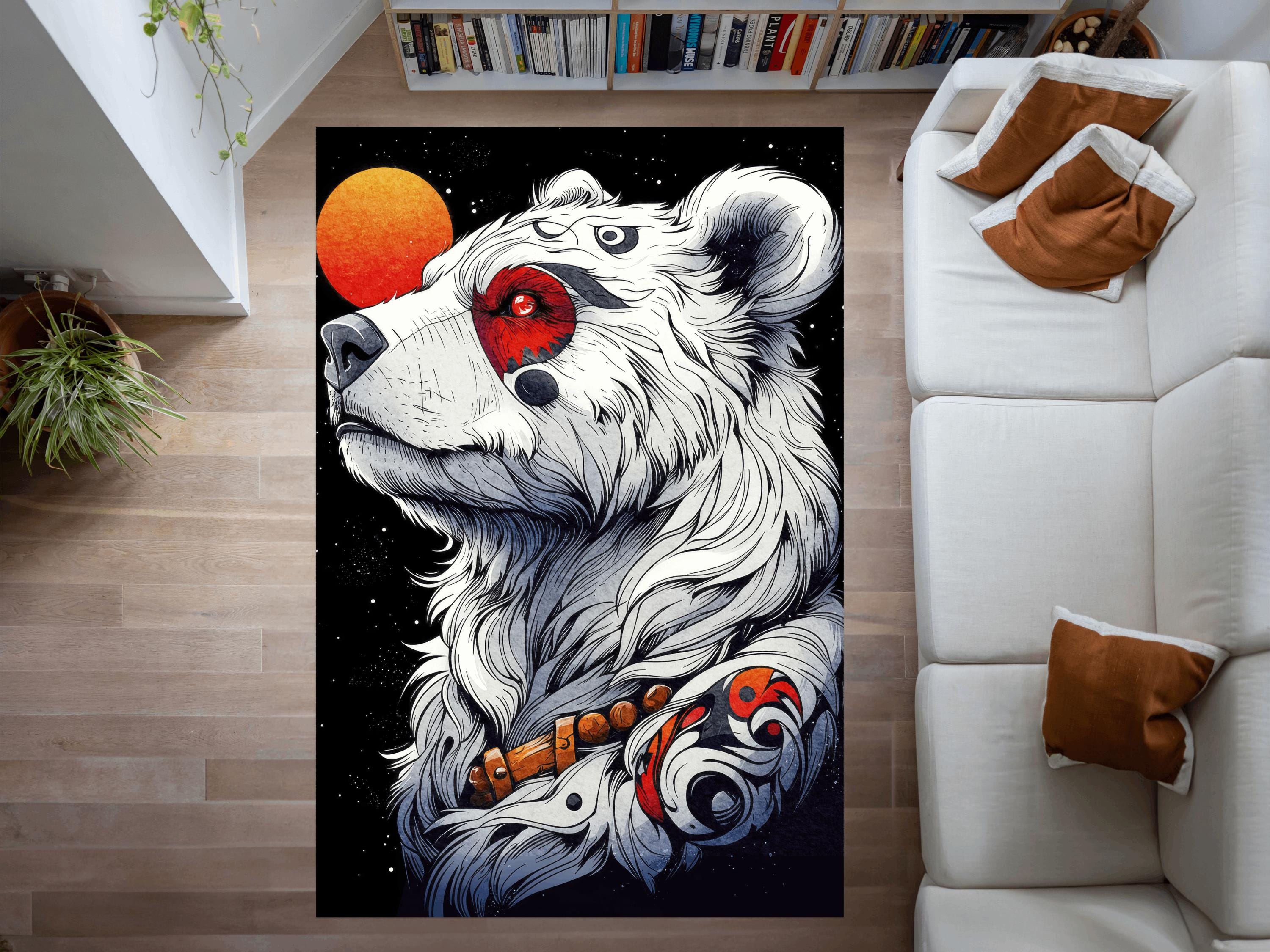 Arctic Themed Carpet, Polar Bear Rug, Children's Room Decorations ...