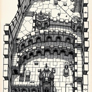 15 Battlemaps of Medieval Castles in a Classic Handdrawn Style ...