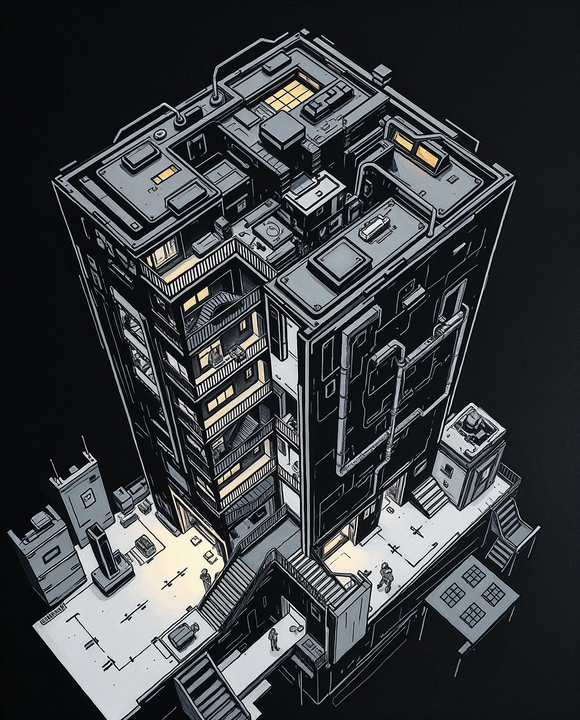 10 Battlemaps of Cyberpunk Rooftops. Starfinder, Cyberpunk 2020, RED ...