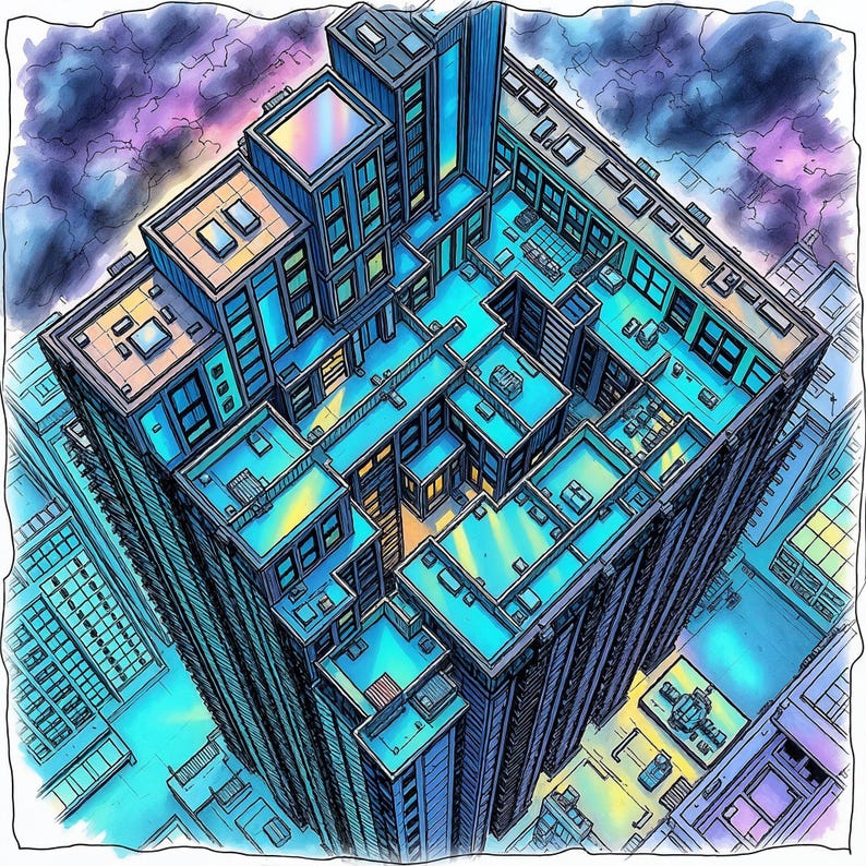 10 Battlemaps of Cyberpunk Rooftops. Starfinder, Cyberpunk 2020, RED ...