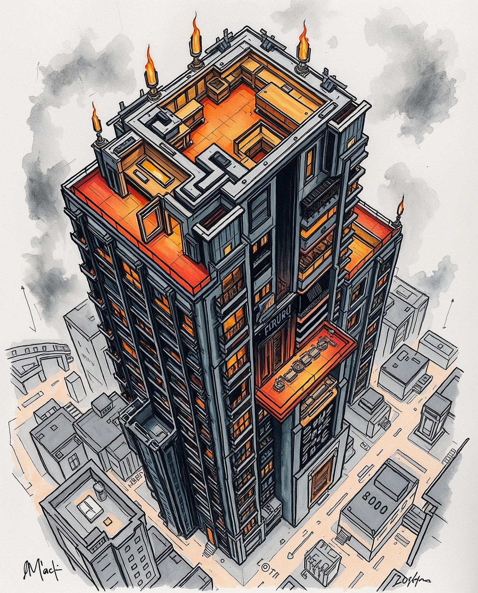 10 Battlemaps of Cyberpunk Rooftops. Starfinder, Cyberpunk 2020, RED ...