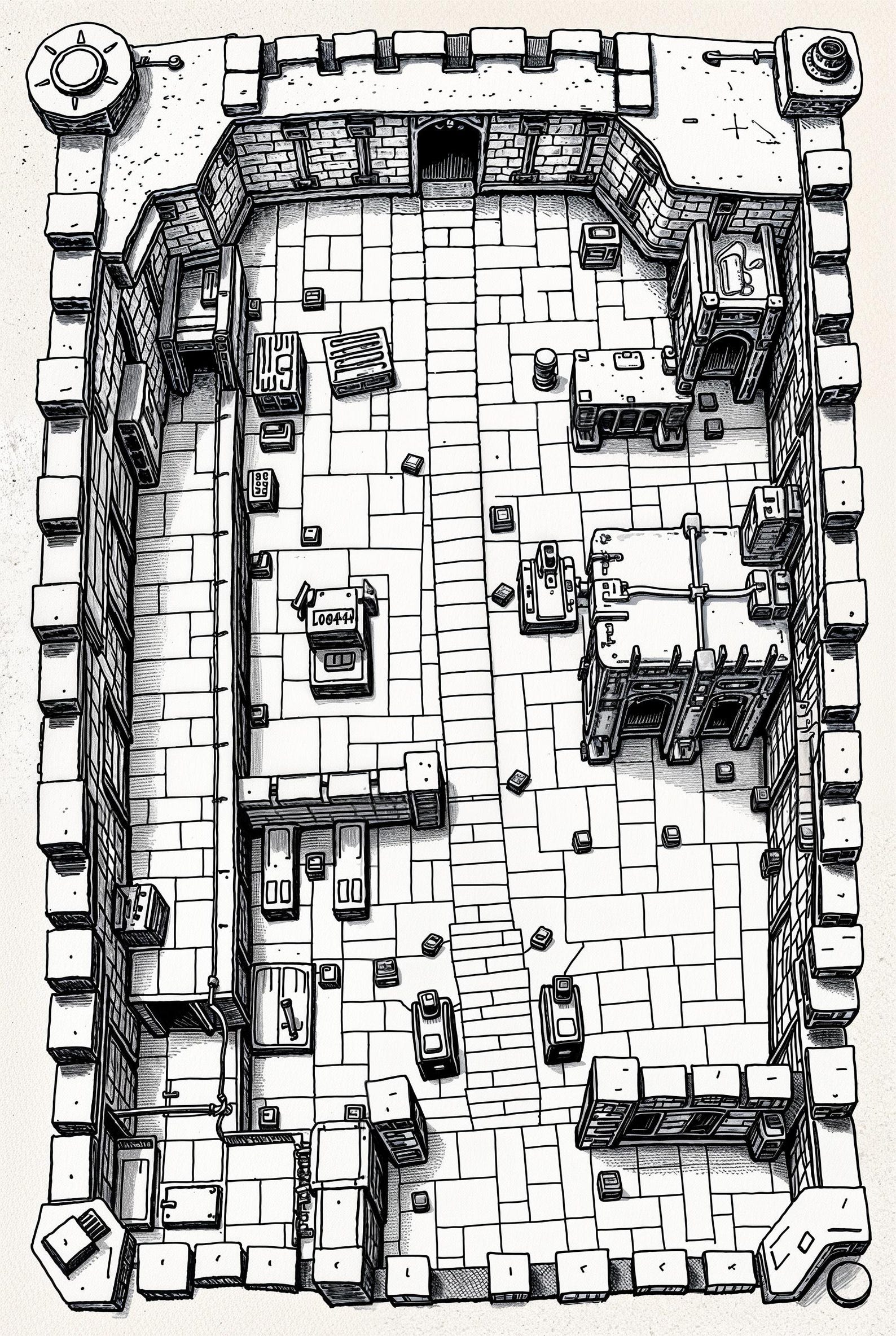 15 Battlemaps of Medieval Castles in a Classic Handdrawn Style ...