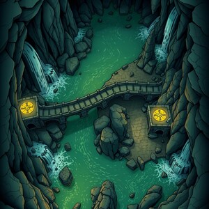 10 Battlemaps of Mountain Rivers in a Classic Pastel Style. Pathfinder ...