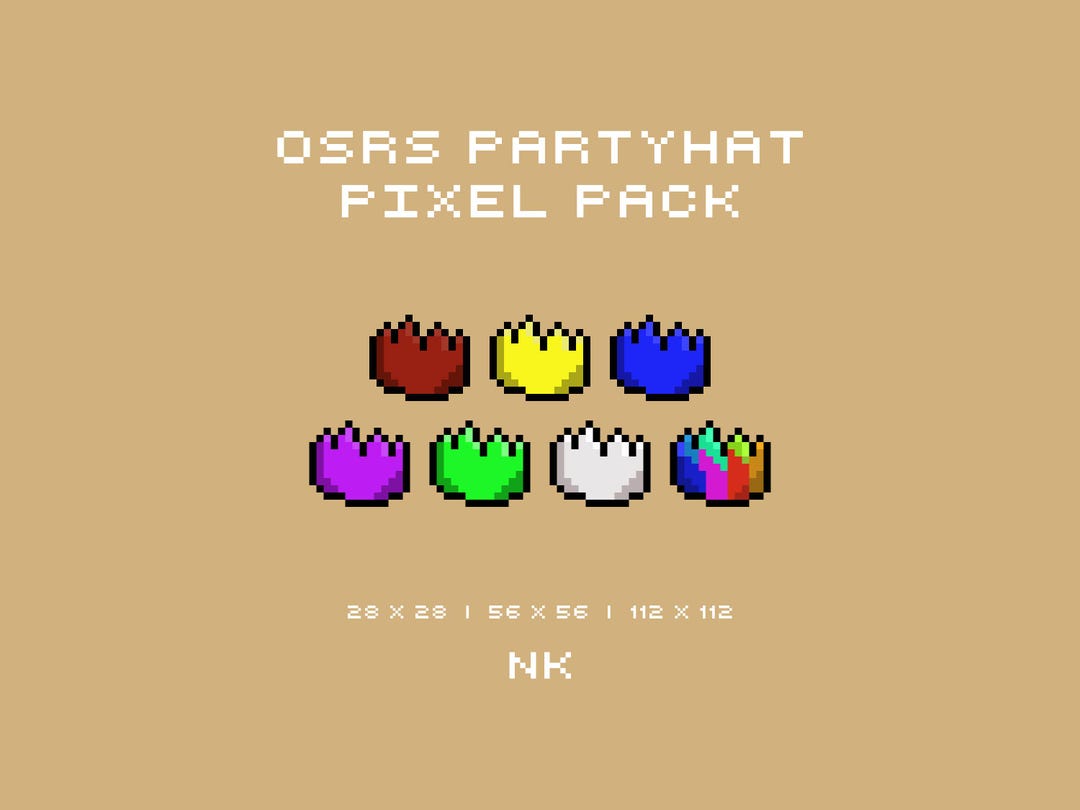 OSRS Partyhat Pixel Pack | Twitch/youtube/kick/discord Emotes - Etsy