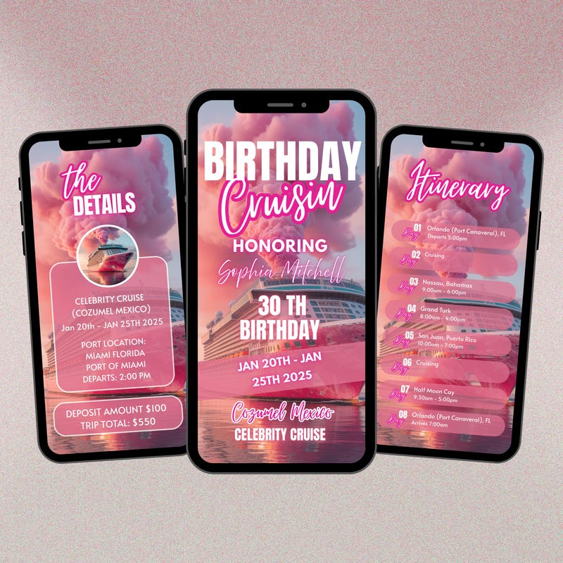 Animated Birthday Cruise - Etsy