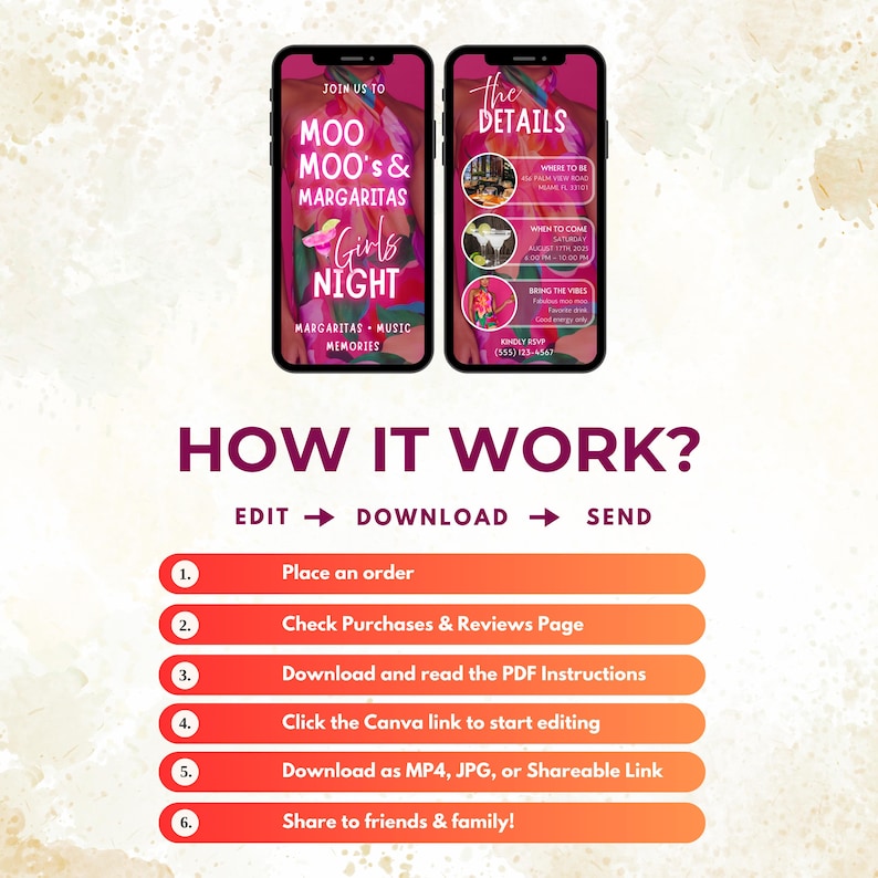 Girls Night Video Invitation: Moo Moos & Margaritas Ladies Night Evite ...
