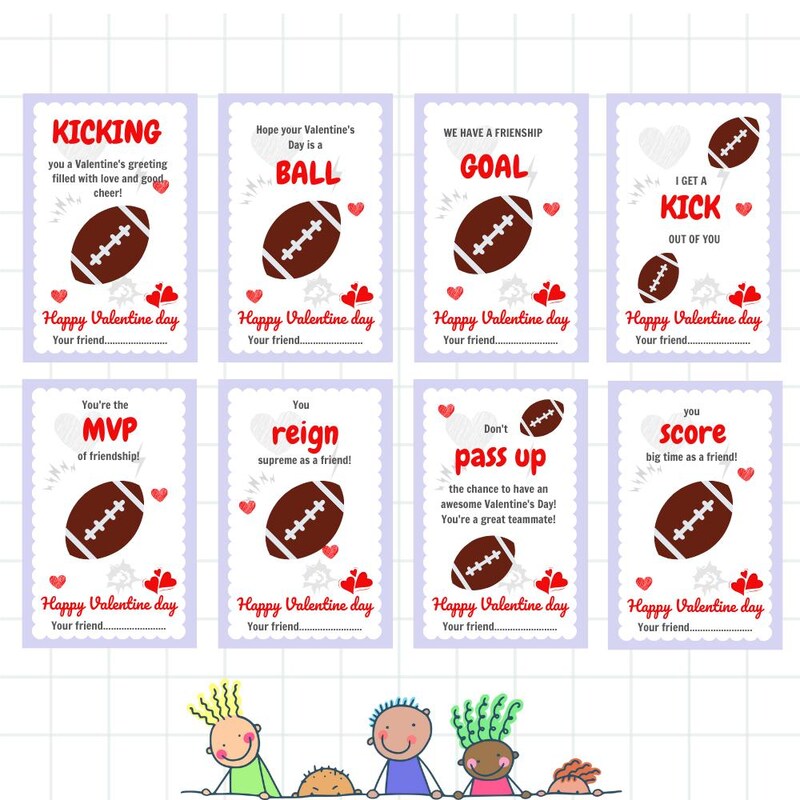 Football Valentine - Etsy