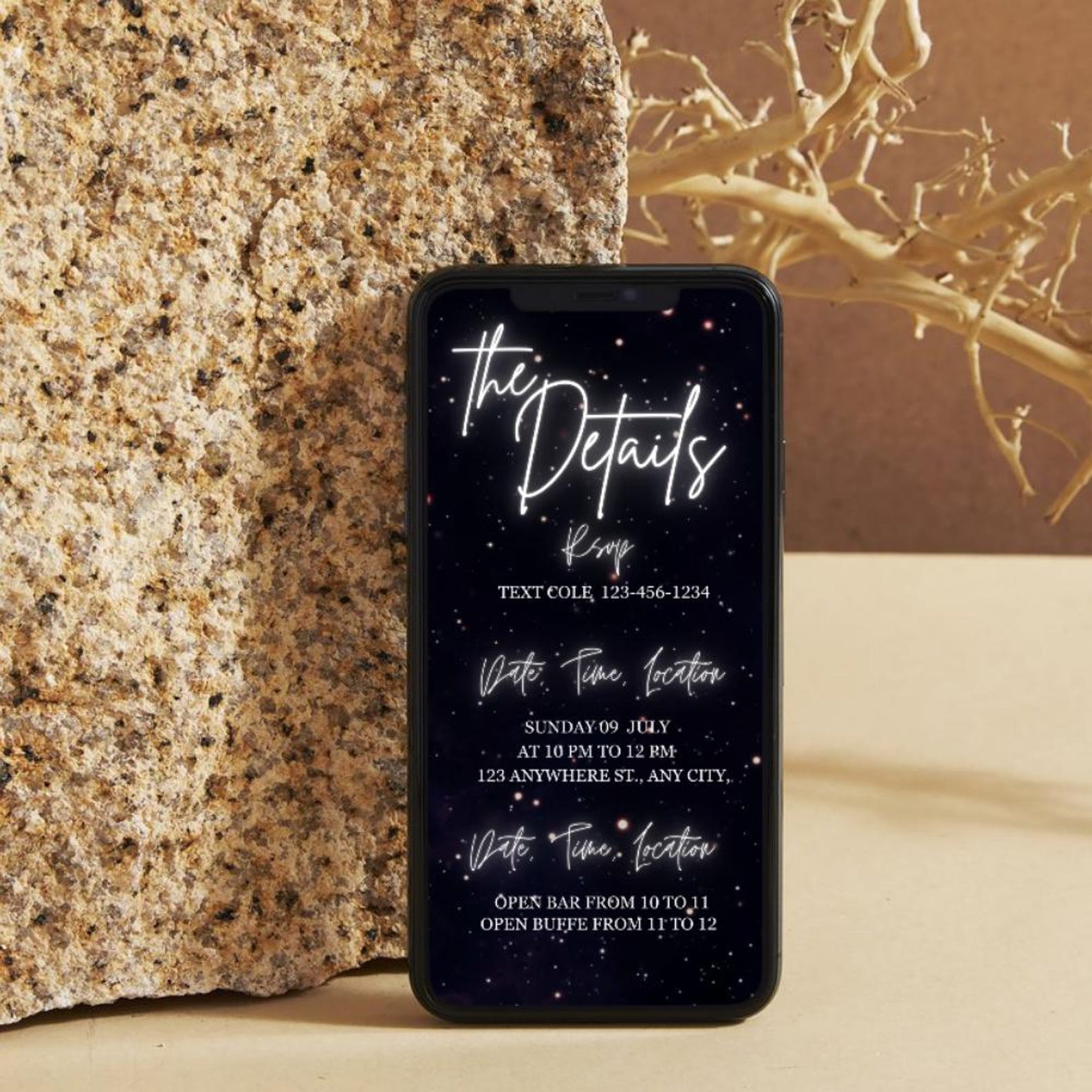 60th Birthday Animated Video Invitation, Glam Black Gold Silver Ecard ...