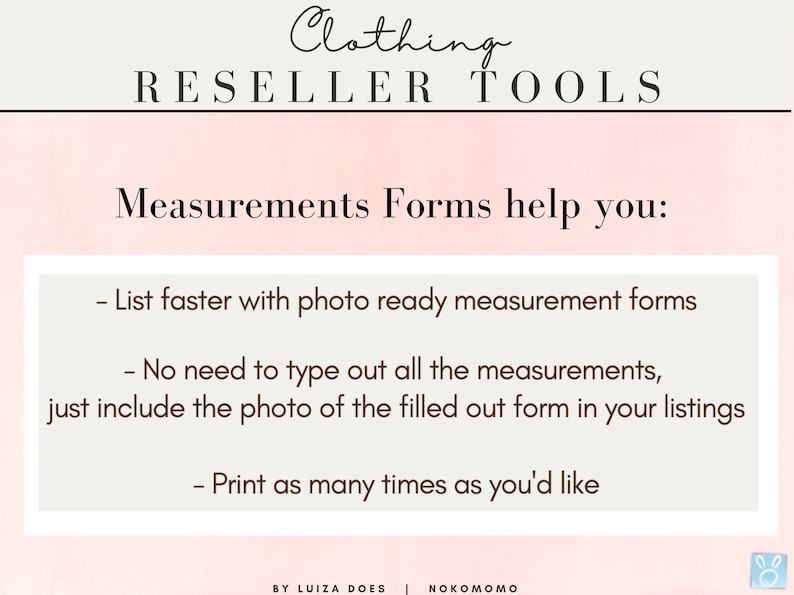 Measurements Forms for Clothing Resellers in 2025, Photo Seller Tools ...