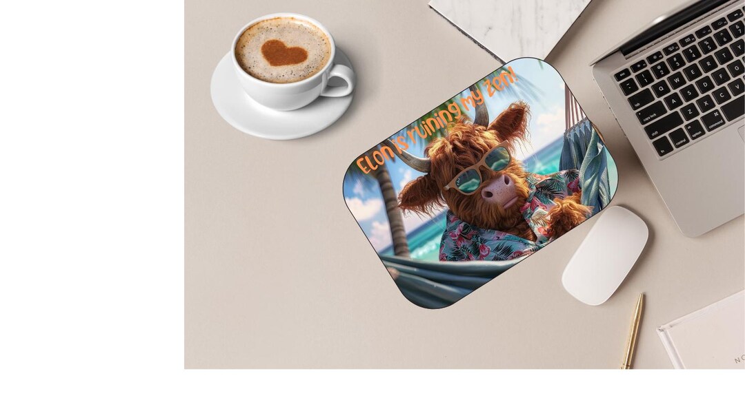 Funny Political Highland Cow Anti Trump Mouse Pad. - Etsy