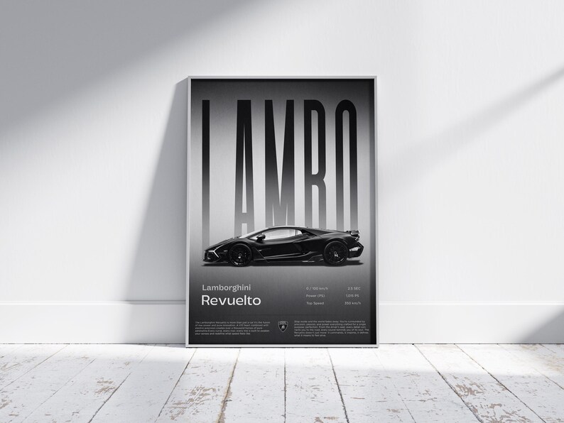Lamborghini Revuelto Poster | Modern Car Enthusiast Decor - Etsy
