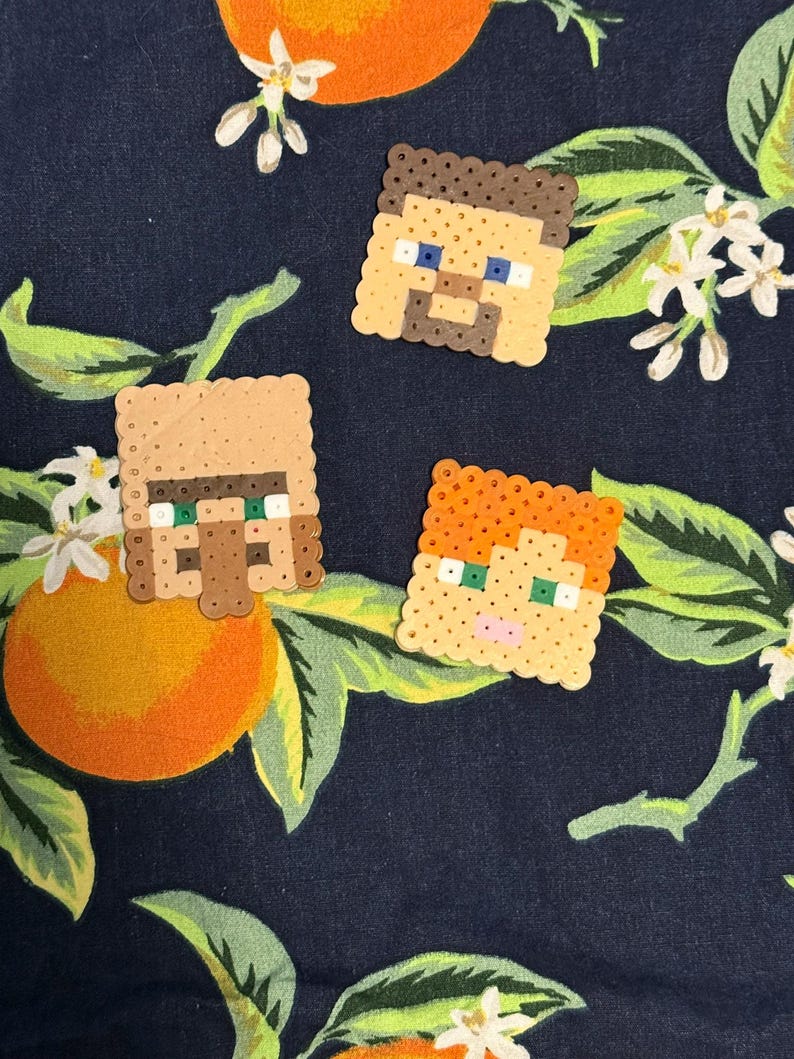 Minecraft Perler Bead Keychains - Etsy