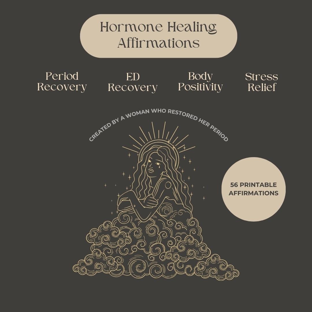 56 Printable Digital Affirmation Cards for Hormone Healing, Period ...