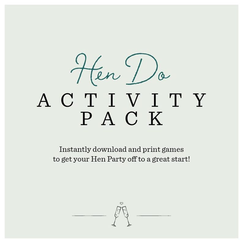Instant Download Hen Party Games - Etsy