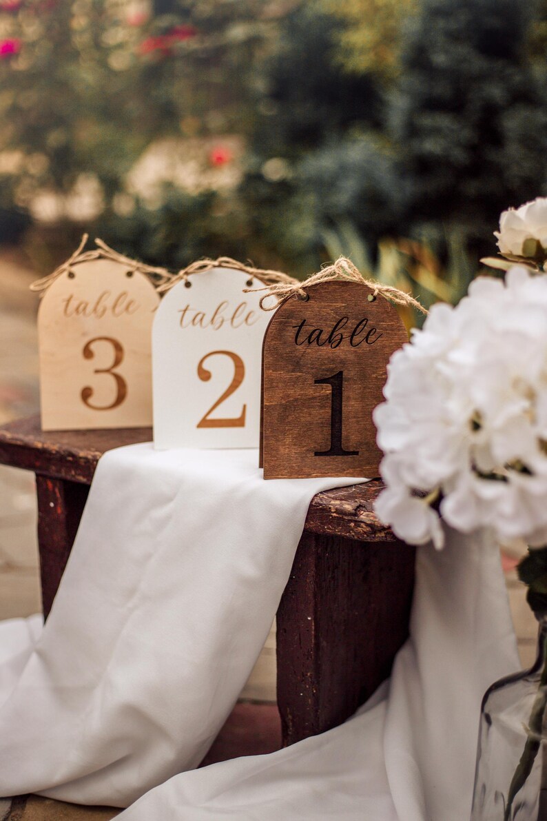Wooden Wedding Table Number Wedding Table Decor, Rustic Country Wedding ...