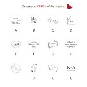 Personalized Wedding Ring Box, Modern Ring Box With Personalized ...