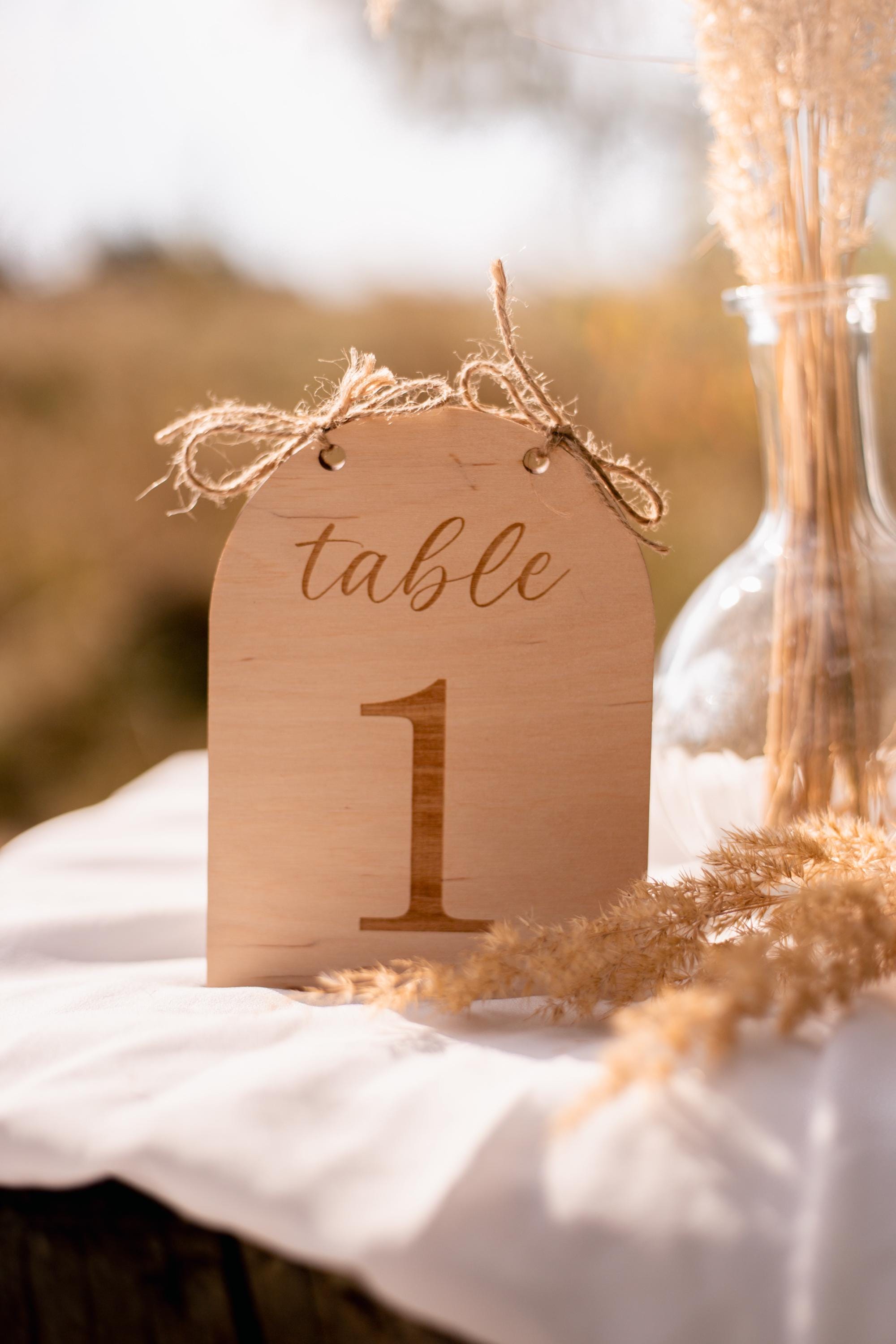Wooden Wedding Table Number Wedding Table Decor, Rustic Country Wedding ...